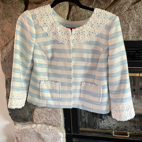 Lilly Pulitzer | Jackets & Coats | Lilly Pulitzer Striped Coat Sz ...